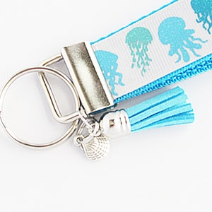 Glittered Jellyfish Key Fob - Jellyfish Wristlet Under 10 - Jellyfish ...