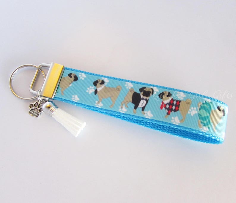 Pug Key Fob Pug Keychain Dog Key Fob Puppy Keychain | Etsy