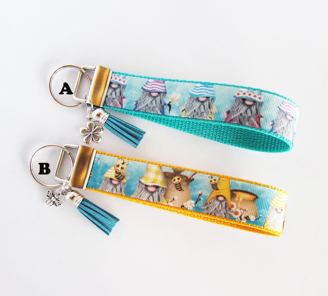 Gnome Key Fob - Gnome Keychain - Gnome Lover Gift - Gnome Collector ...