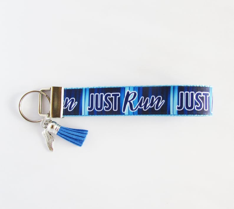 Running Key Fob - Runners Key Fob - Jogging Key Fob - Just Run Key Fob ...