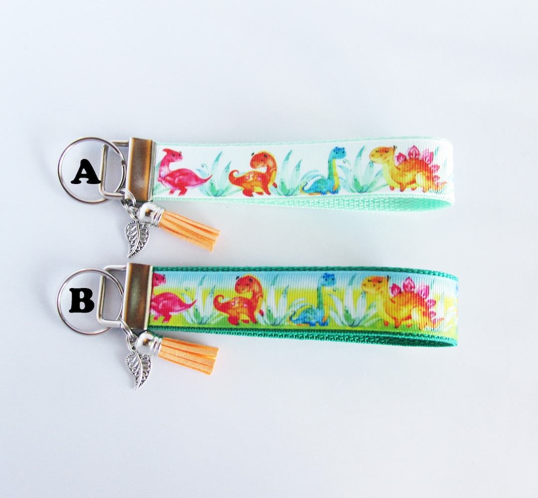 Dinosaur Key Fob - Dinosaur Keychain - Tyrannosaurus - Triceratops ...