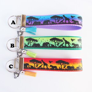 Safari Key Fob - Safari Animal Keychain - Safari Wristlet - Elephant ...