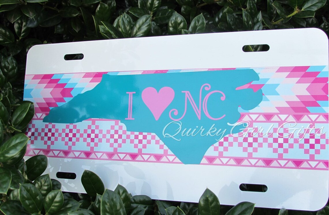 Limited Edition North Carolina I Love NC Car Tag-license - Etsy