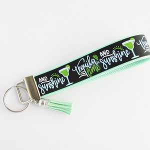 Tequila Lime and Sunshine Key Fob - Tequila Key Fob - Margarita Key Fob ...