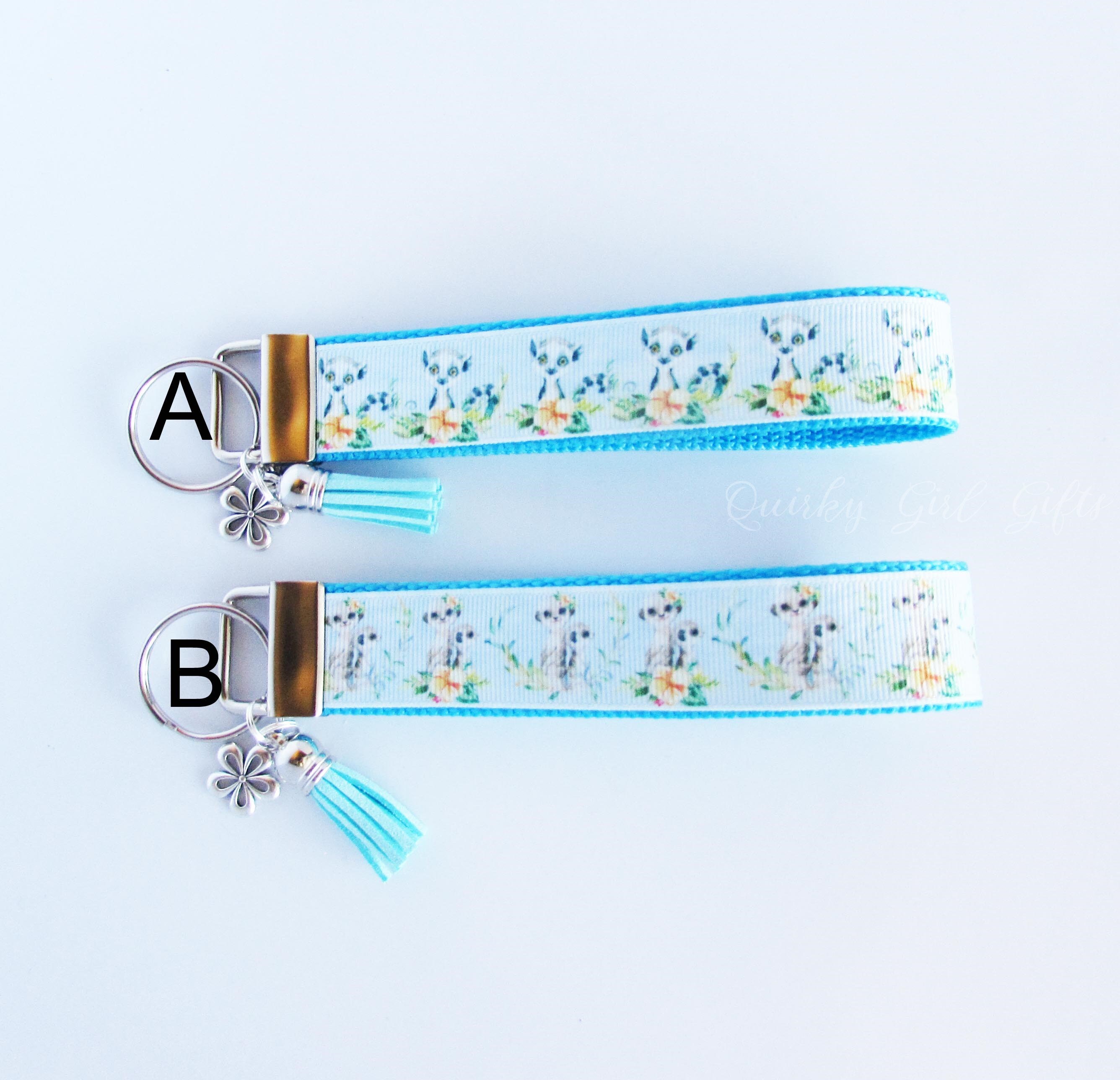 Lemur Key Fob Meerkat Key Fob Animal Wristlet Exotic | Etsy