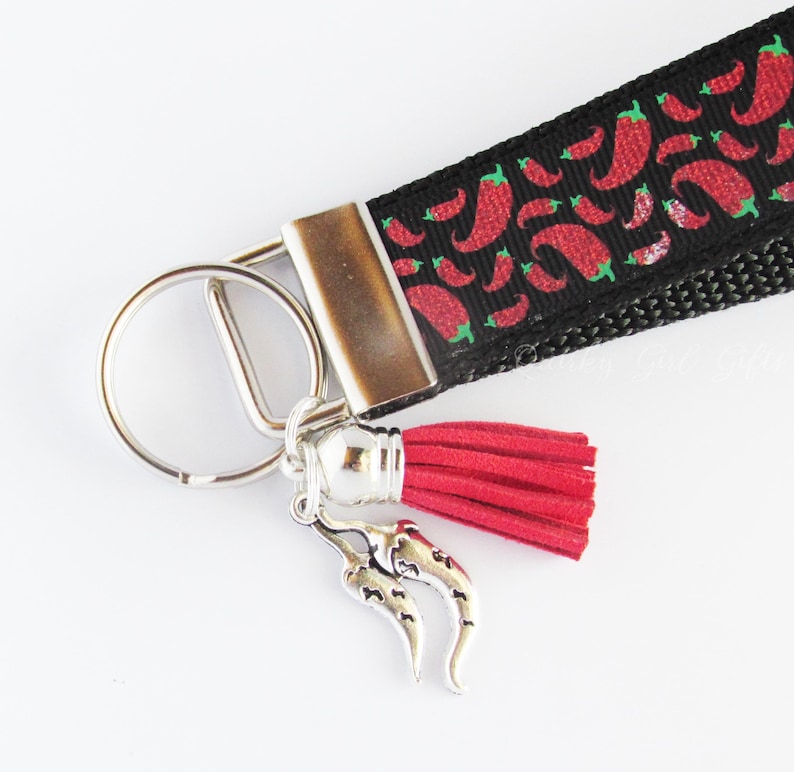 Red Chili Pepper Key Fob Chili Pepper Keychain Spicy Red - Etsy