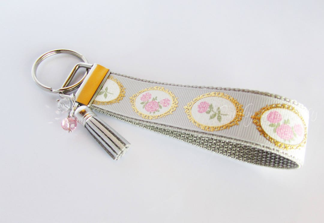 Beaded Rose Key Fob Vintage Rose Key Fob Vintage Style Framed Roses ...