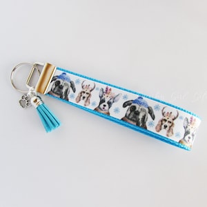 Dog Key Fob - Dog Keychain - Dogs Wearing Hats - Dogs With Crowns - Pet ...