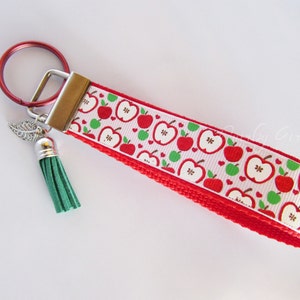 Apple Key Fob - Apple Key Chain - Teacher Gift - Apple Key Holder ...