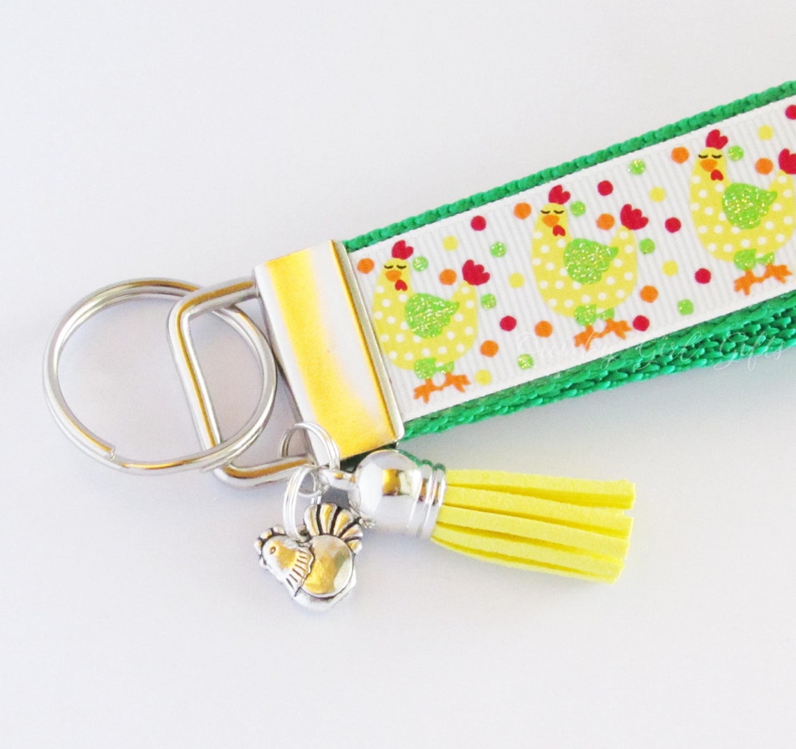 Rooster Key Fob Rooster Keychain Hen Key Fob Chicken Key | Etsy