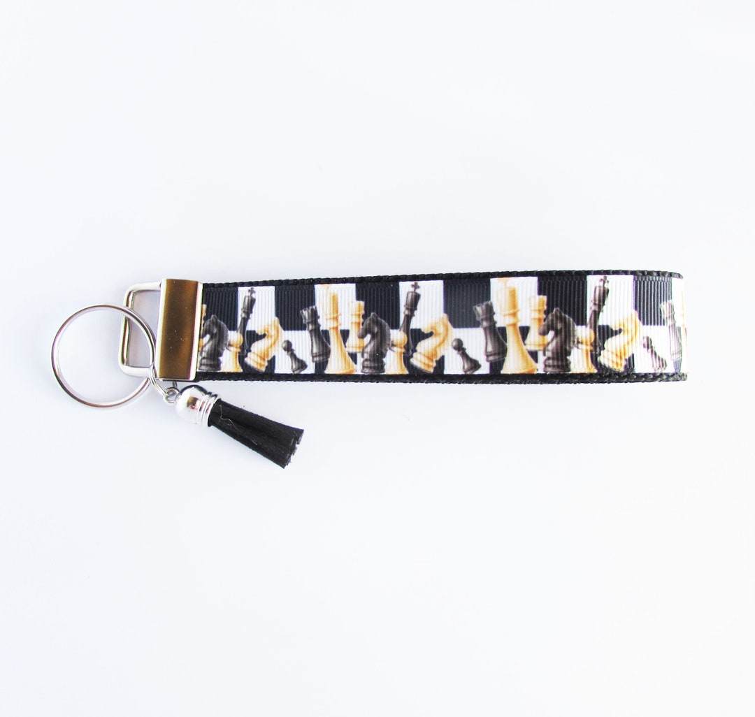 Chess Key Fob - Chess Keychain - Chess Wristlet - Chessmen Key Fob ...