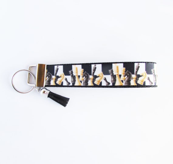 Chess Key Fob Chess Keychain Chess Wristlet Chessmen Key - Etsy