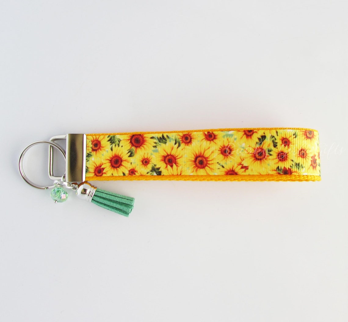 Sunflower Key Fob Sunflower Keychain Flower Key Fob | Etsy