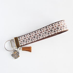 Coffee Key Fob - Coffee Keychain - Coffee Bean Key Fob - Coffee Lover ...