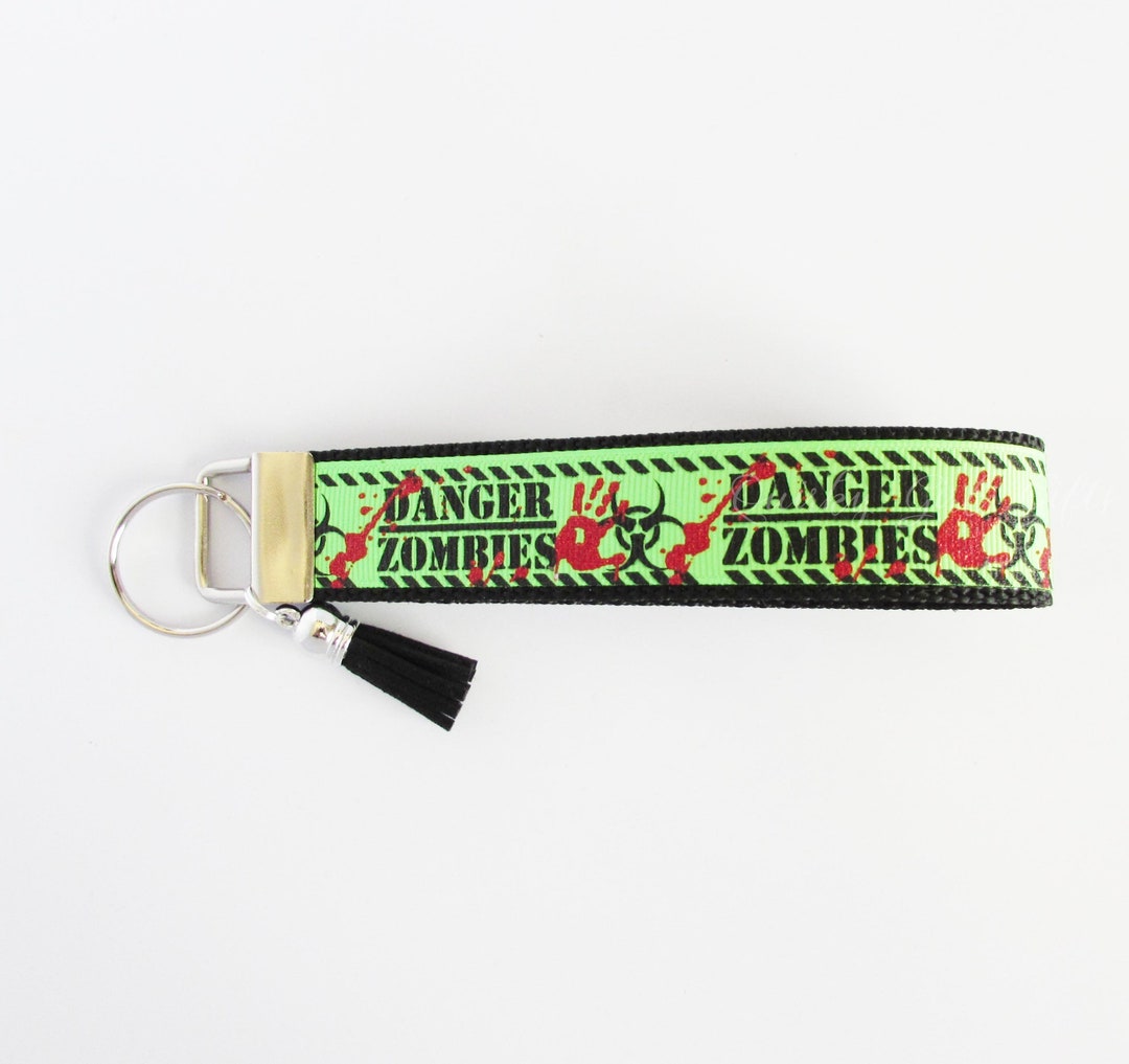 Zombie Key Fob - Zombie Keychain - Danger Zombie Wristlet - Zombie ...