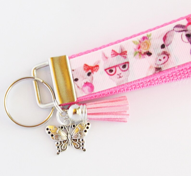 Quirky Animal Key Fob - Lamb, Llama, Pig, Cow, Emu Key Fob - Animal ...