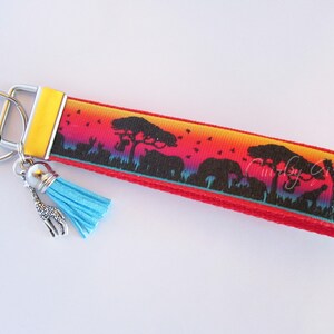 Safari Key Fob - African Safari Key Fob - African Animals Wristlet ...
