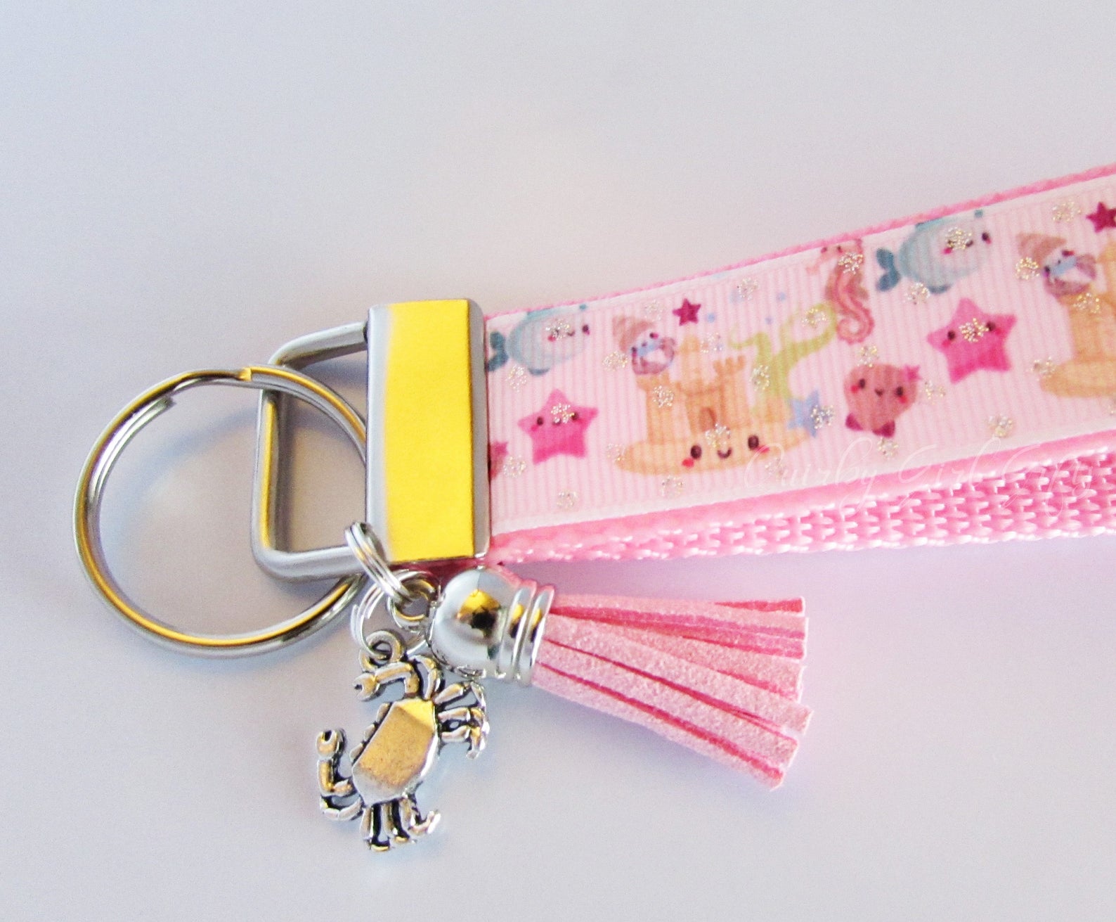 Sea Life Key Fob Sandcastle Keychain Seahorse Starfish - Etsy