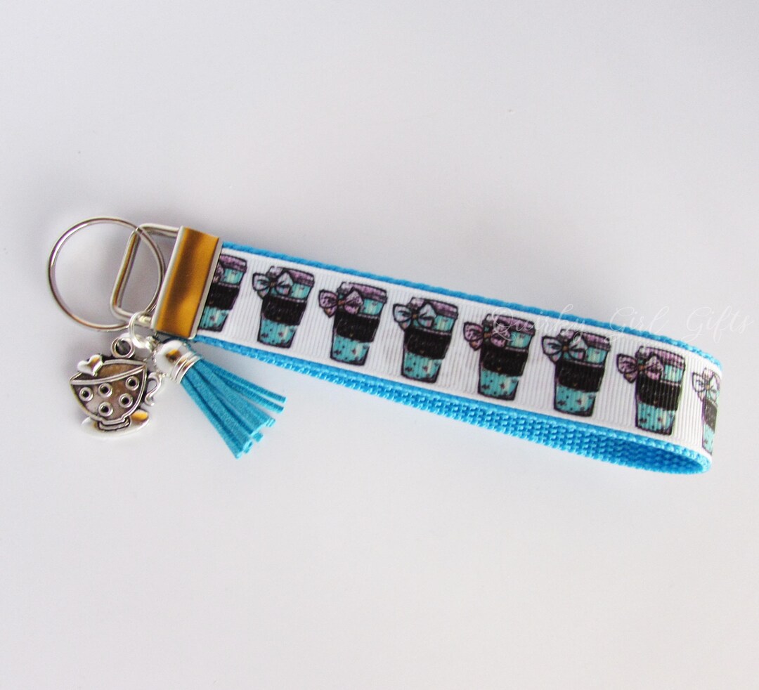 Coffee Key Fob - Latte Key Fob - Cappuccino Key Fob - Coffee Keychain ...