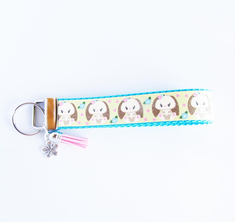 Rabbit Key Fob - Rabbit Keychain - Bunny Key Fob - Rabbit Key Fob ...