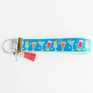 Tropical Drink Key Fob - Margarita Key Fob - Pina Colada Keychain ...