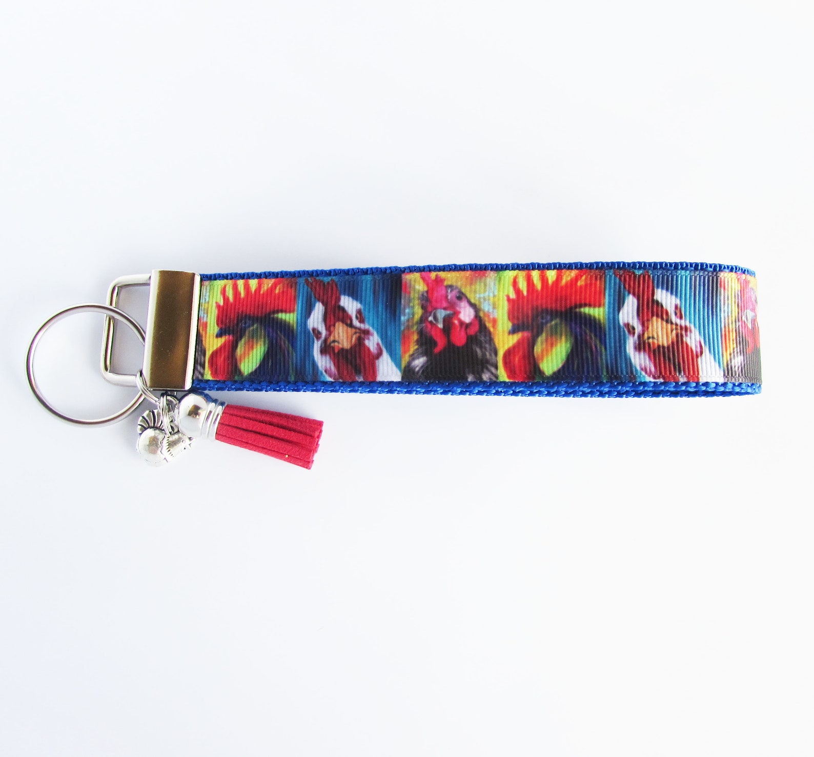 Rooster Key Fob - Rooster Keychain - Chicken Key Fob - Rooster Wristlet ...