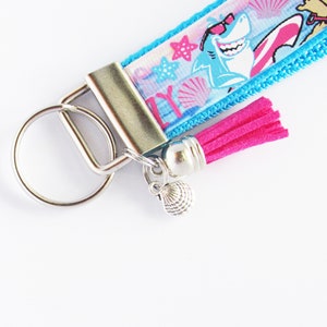 Shark Sandcastle Beach Key Fob - Beaches Be Crazy Key Fob - Beach ...