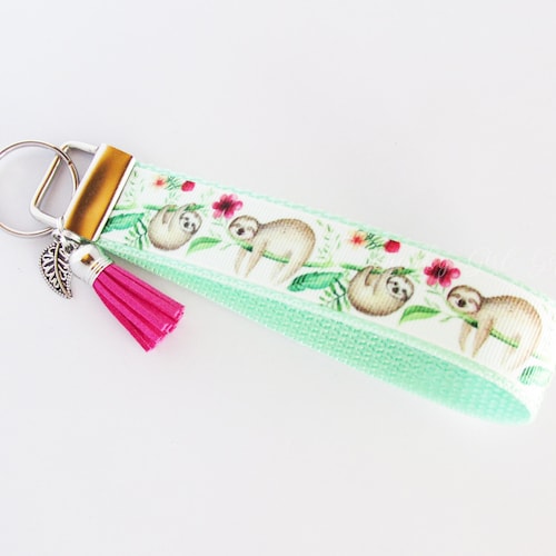 Sloth Key Fob Sloth Keychain Sloth Gifts for Her Under 10 - Etsy
