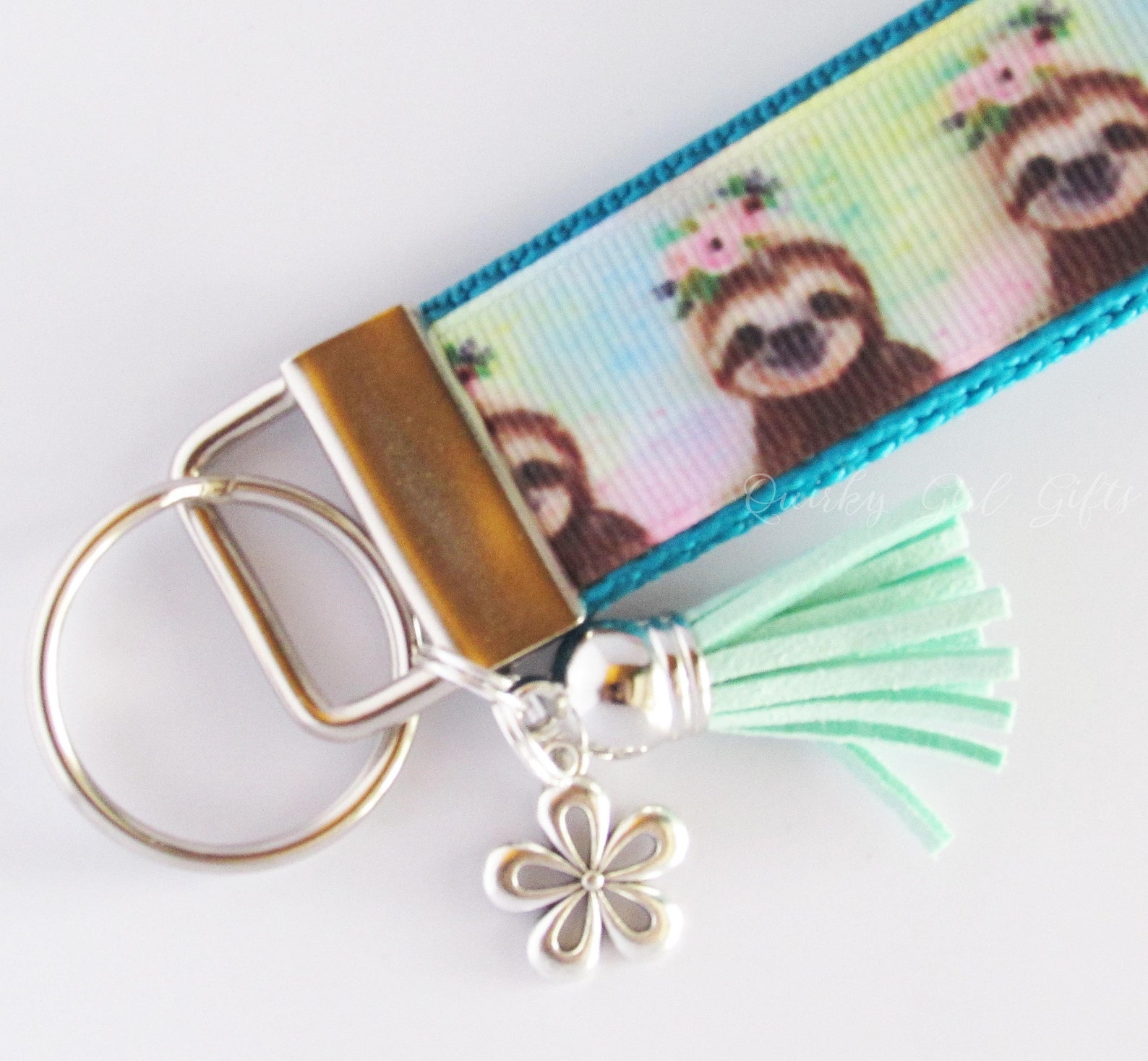Sloth Key Fob Sloth Keychain Wristlet Animal Key Fob Two - Etsy