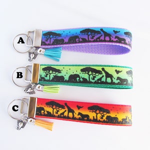 Safari Key Fob - Safari Animal Keychain - Safari Wristlet - Elephant ...