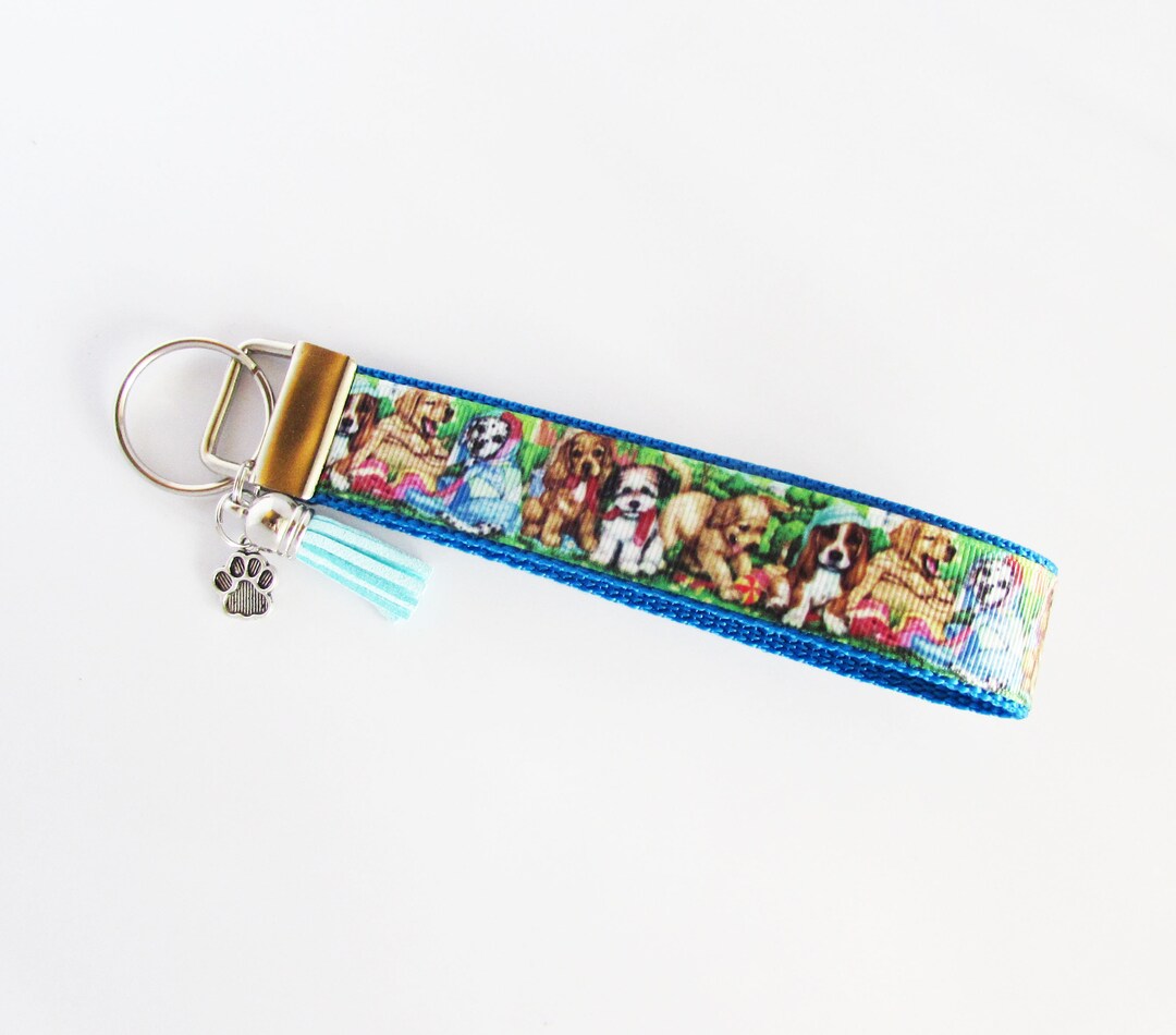 Dog Key Fob Wristlet - Dog Keychain - Pet Key Fob - Beagle Key Fob ...