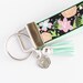 Glittered Floral Key Fob Flower Key Fob Floral Keychain - Etsy