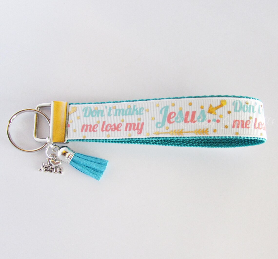 Jesus Key Fob Jesus Keychain Jesus Wristlet Religious | Etsy
