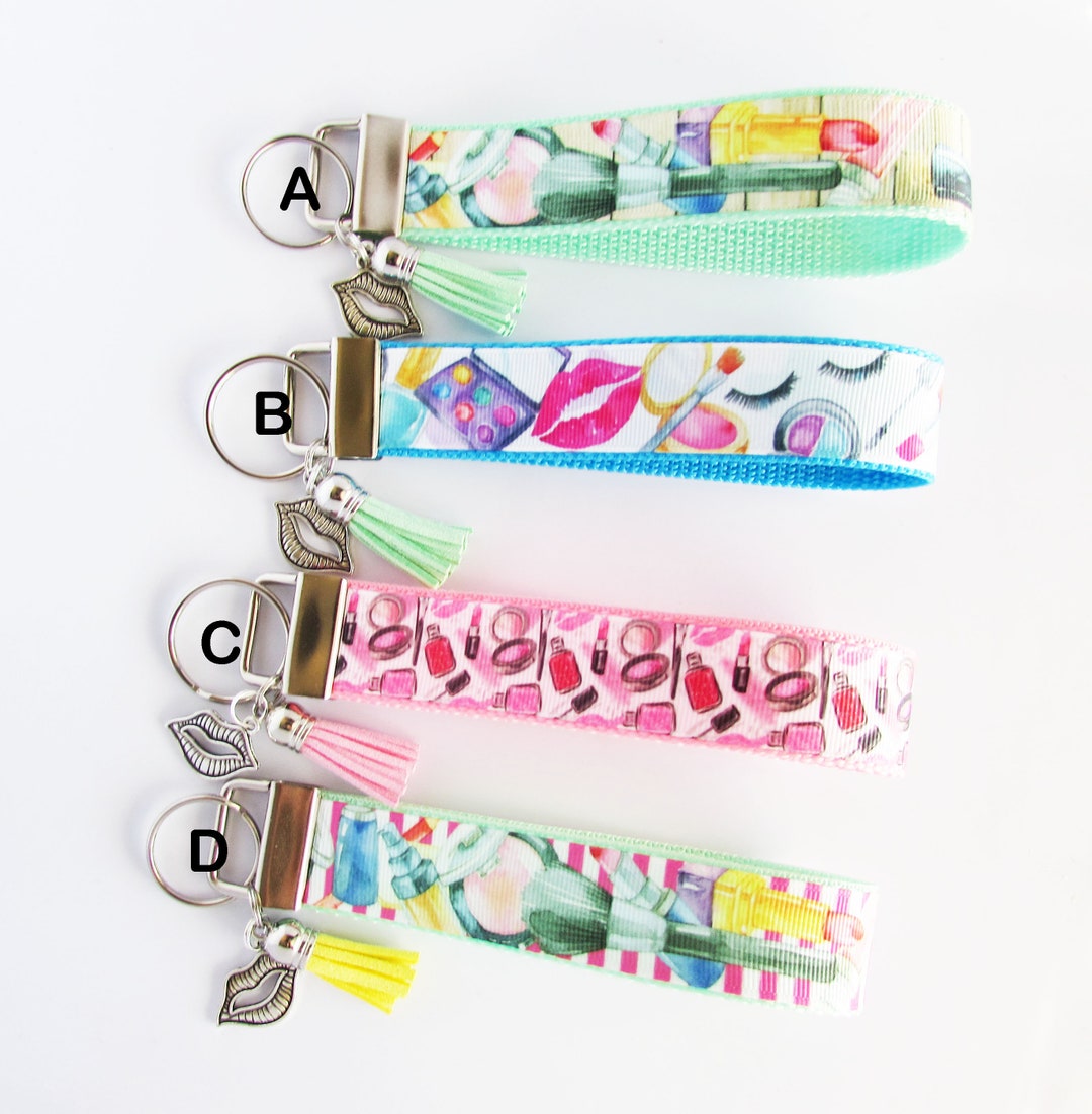 Choose ONE Makeup Key Fob - Makeup Brush Nail Polish Eyeshadow Lipstick ...
