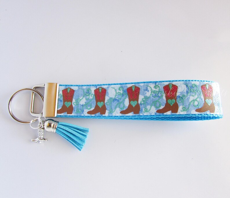 Cowboy Boot Key Fob Boot Keychain Boot Wristlet Cowgirl | Etsy