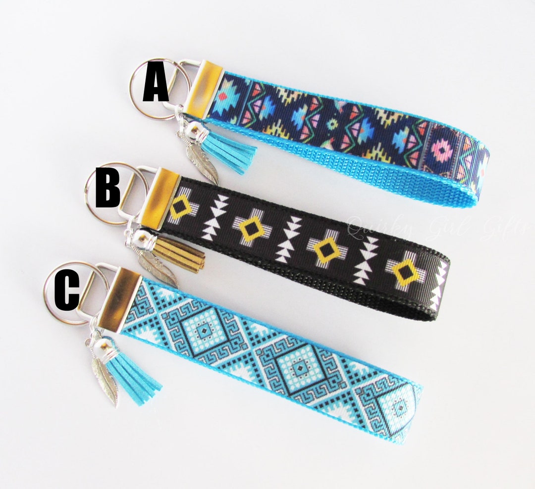 Aztec Key Fob - Aztec Keychain - Southwestern Key Fob - Tribal Keychain ...