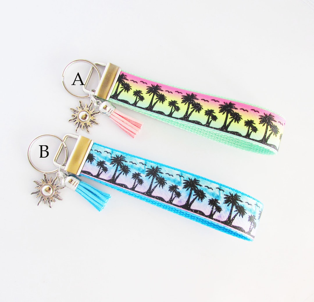 Your Choice - Palm Tree Key Fob - Palm Tree Keychain - Beach Lover Key ...