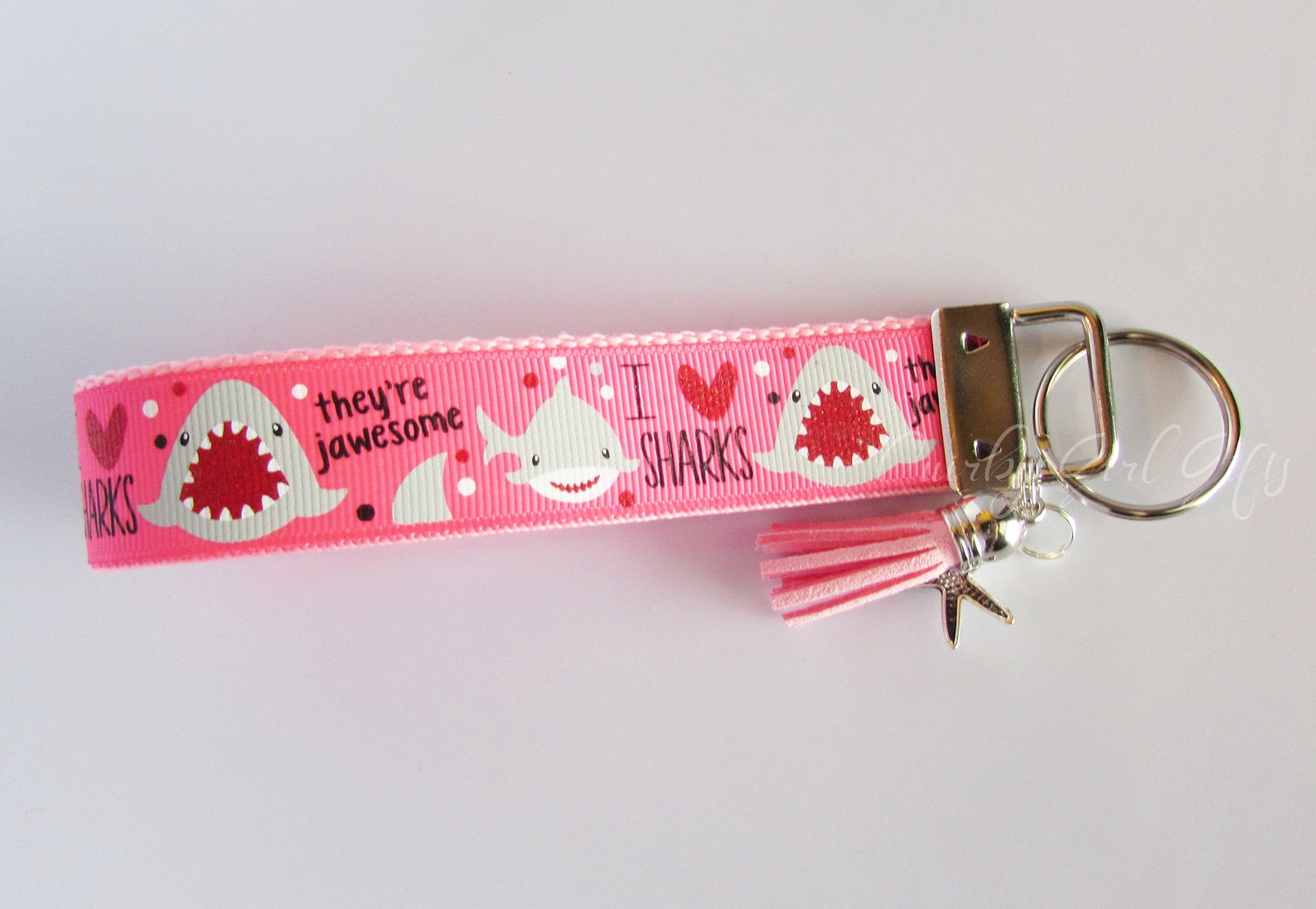 Shark Key Fob I Love Sharks Key Fob Shark Keychain Fish | Etsy