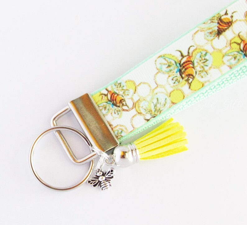 Bee Key Fob - Honeybee Keychain - Bee Gifts for Her - Gifts Under 10 ...