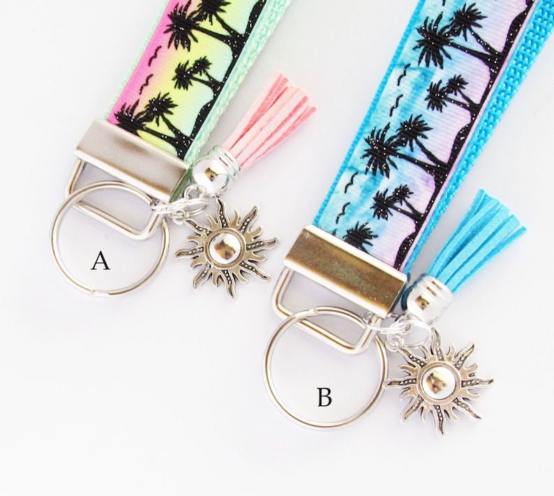 Your Choice - Palm Tree Key Fob - Palm Tree Keychain - Beach Lover Key ...
