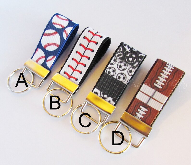 Sports Key Fob Baseball Key Fob Soccer Key Fob Football | Etsy