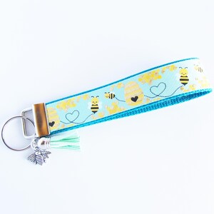 Bumblebee Key Fob - Bumblebee Keychain - Beehive Key Fob - Honeycomb ...