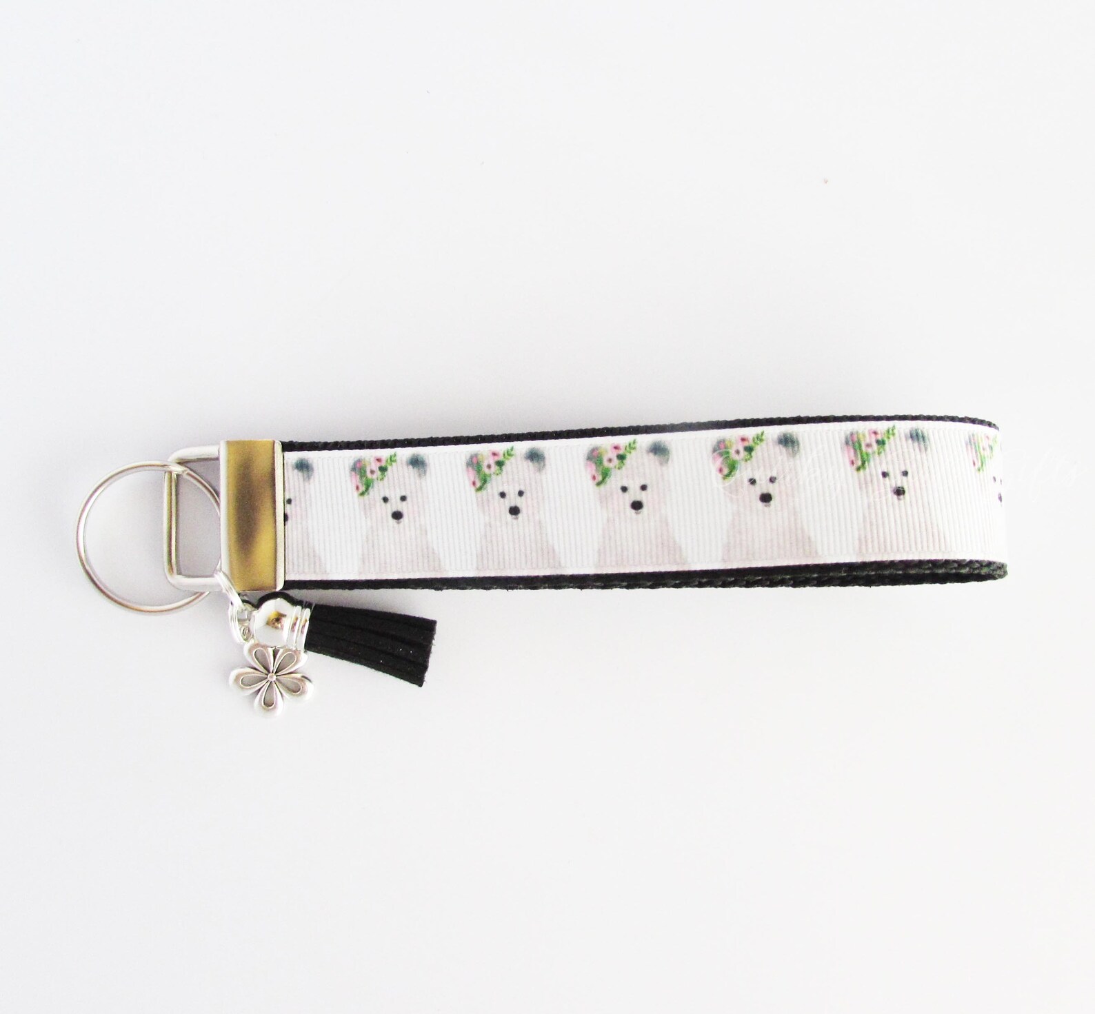 Polar Bear Key Fob Polar Bear Keychain White Bear Wristlet - Etsy