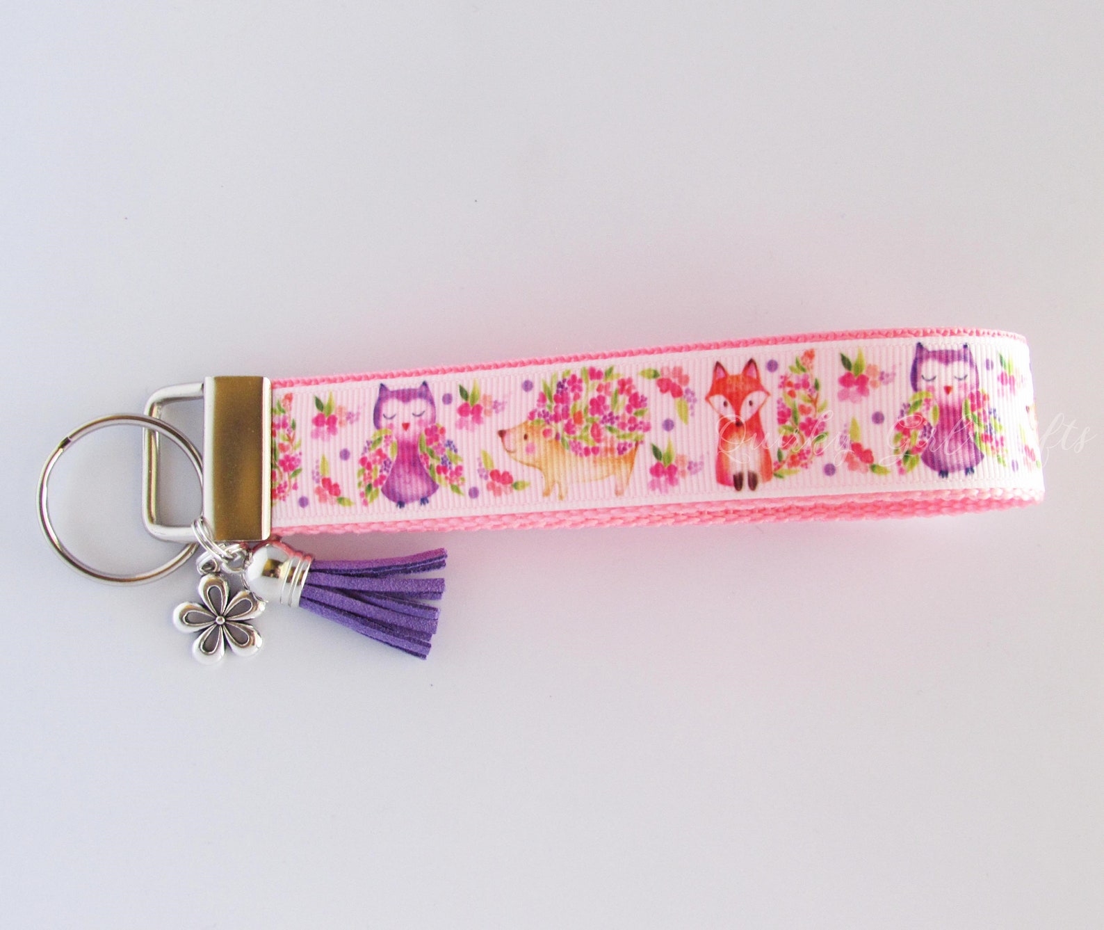 Woodland Animal Key Fob Animal Key Fob Owl Key Fob - Etsy