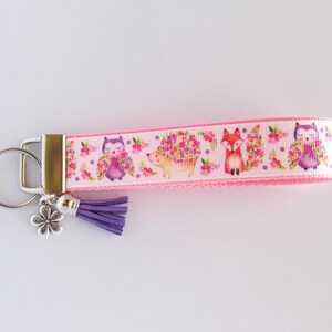 Woodland Animal Key Fob - Animal Key Fob - Owl Key Fob - Hedgehog Key ...