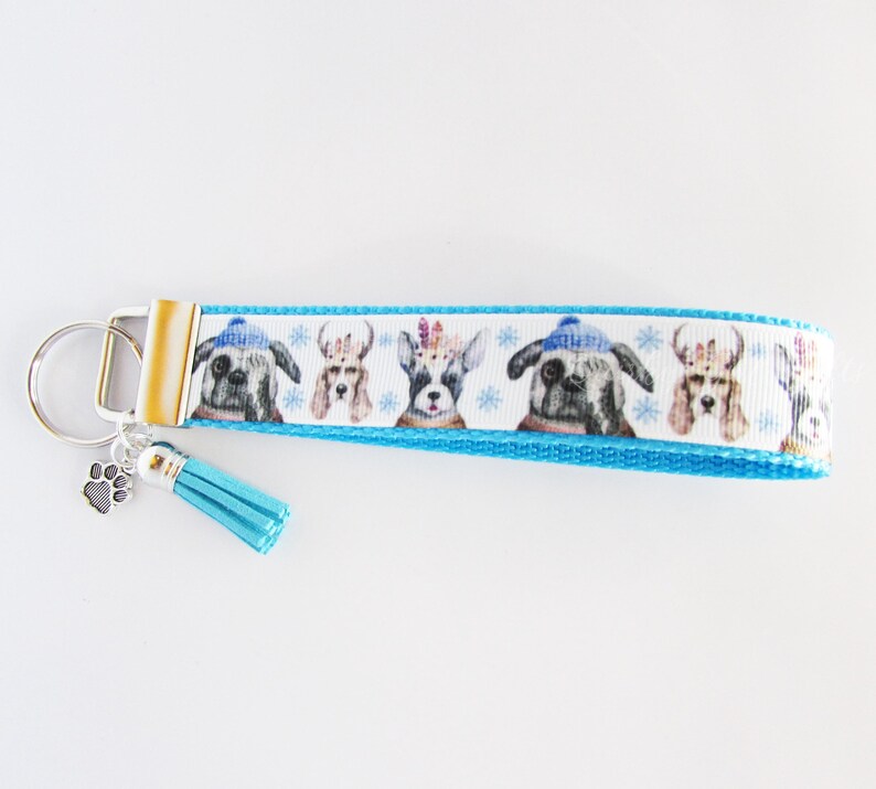 Dog Key Fob Dog Keychain Dogs Wearing Hats Dogs With - Etsy