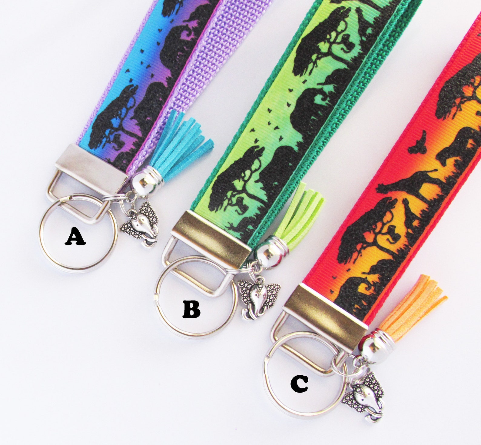 Safari Key Fob Safari Animal Keychain Safari Wristlet - Etsy