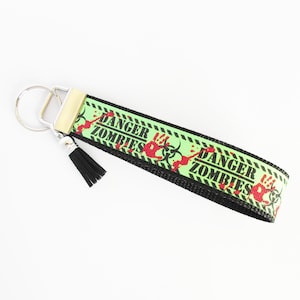 Zombie Key Fob - Zombie Keychain - Danger Zombie Wristlet - Zombie ...