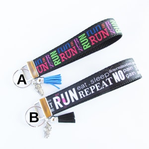 Runner Key Fob - Running Keychain - Marathon Runner Gift - Running ...