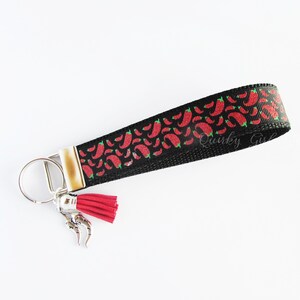Red Chili Pepper Key Fob - Chili Pepper Keychain - Spicy Red Pepper ...